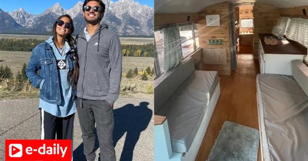 Ένα ζευγάρι μετέτρεψε ένα σχολικό λεωφορείο αξίας 10.000 δολαρίων στο σπίτι των ονείρων του ...